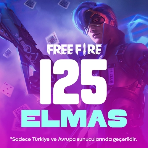 Free Fire 100 Diamond + 25 Bonus (150 Elmas) Satın Al