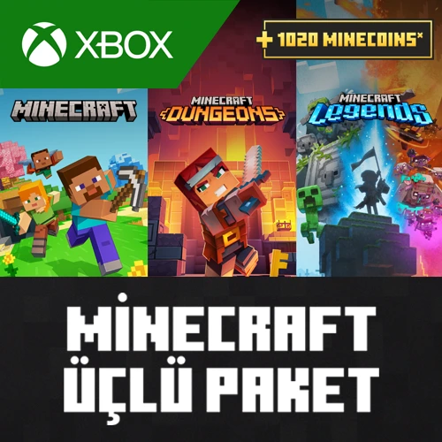 C2C Minecraft Üçlü Paket Xbox Satın Al l Hızlı ve Güvenli Teslimat l ...