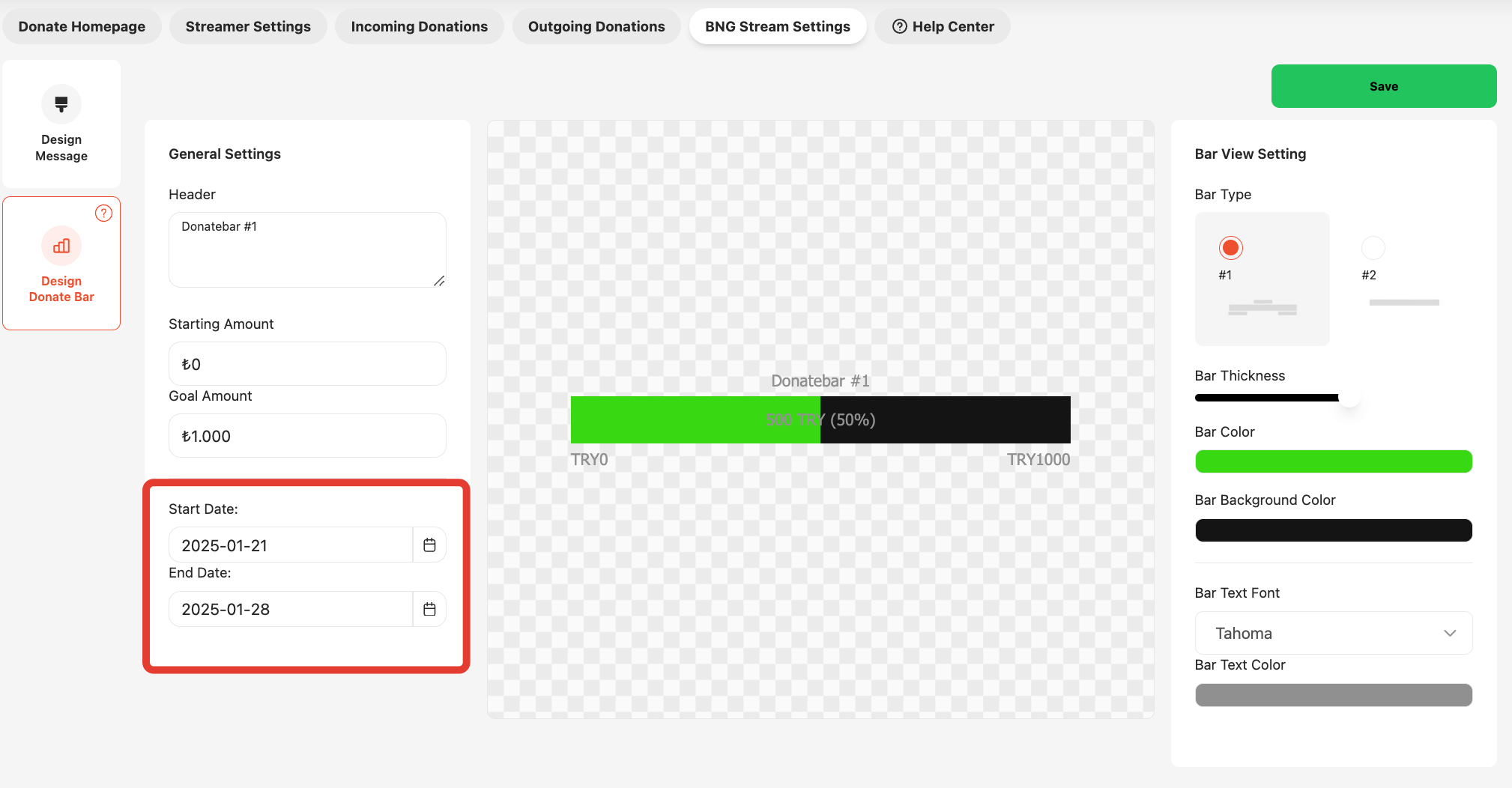 ByNoGame Helpdesk - How can I customize my Donate Bar?