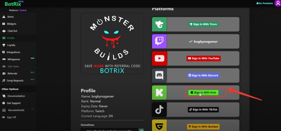 ByNoGame Helpdesk - Kick'te ByNoGame üzerinden nasıl donate alırım?