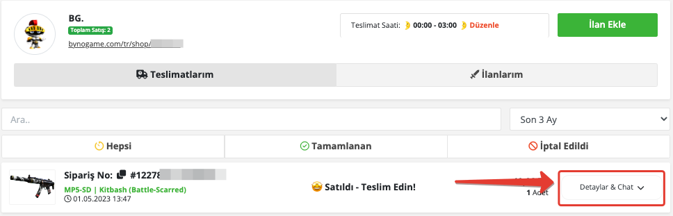 ByNoGame Helpdesk - Skinin satıldığını nasıl bileceğim, teslimat nasıl ...