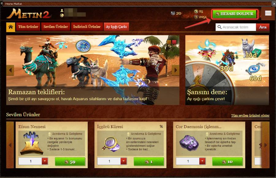 ByNoGame Helpdesk - Metin2 EP Nasıl yüklenir?