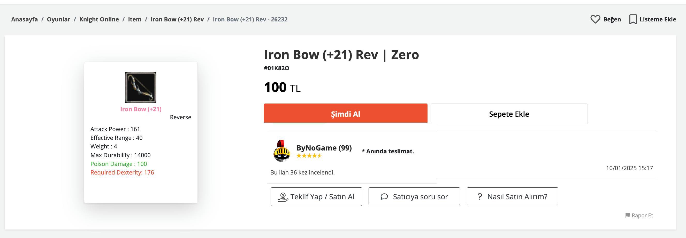 Item Al - Hızlı ve Güvenli | ByNoGame
