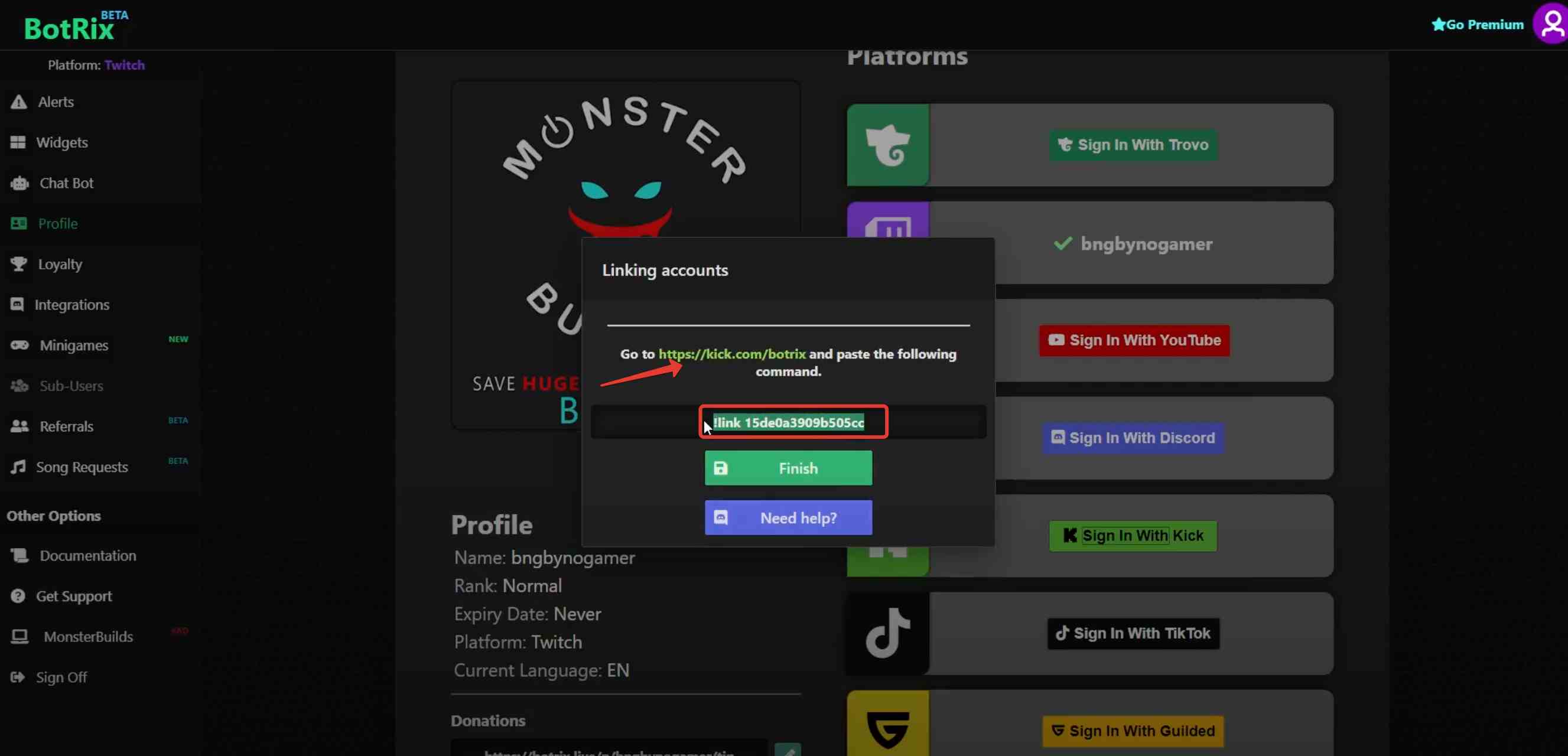 ByNoGame Helpdesk - Kick'te ByNoGame üzerinden nasıl donate alırım?