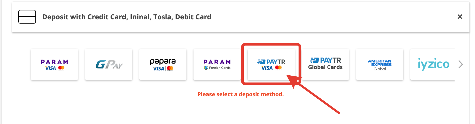 ByNoGame Helpdesk - How can I make a payment via PayTR?