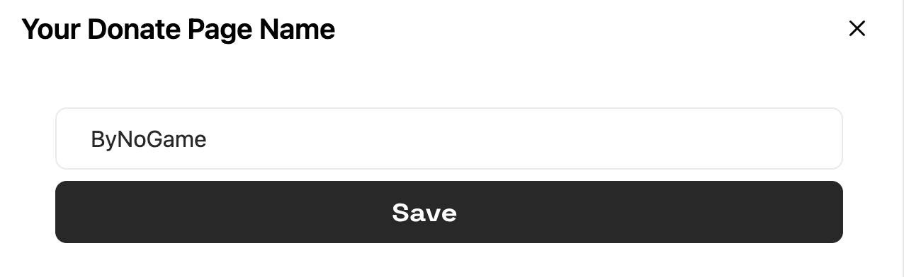 How can I change the name that appears on my donation page?