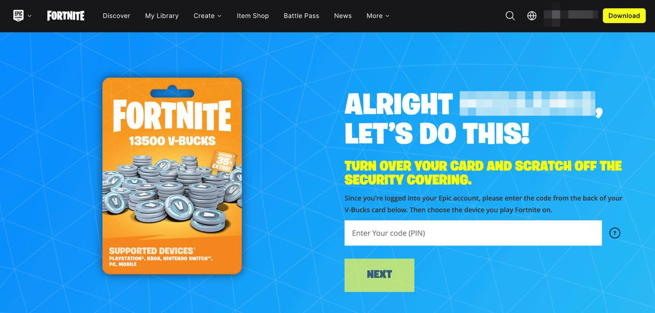 Buy Fortnite V-Bucks Gift Card - ByNoGame