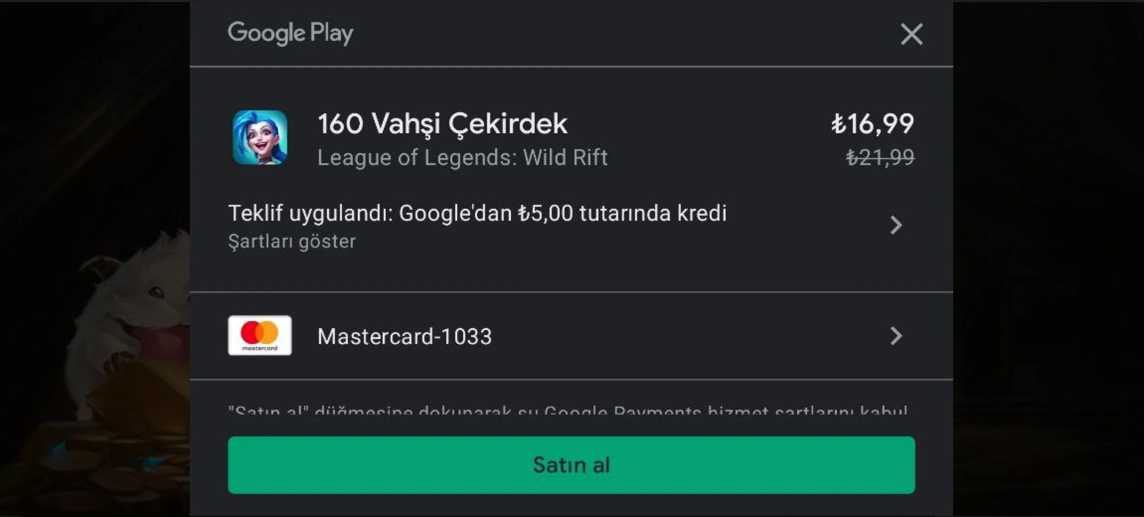 League of Legends: Wild Rift Apple Store 50 TL